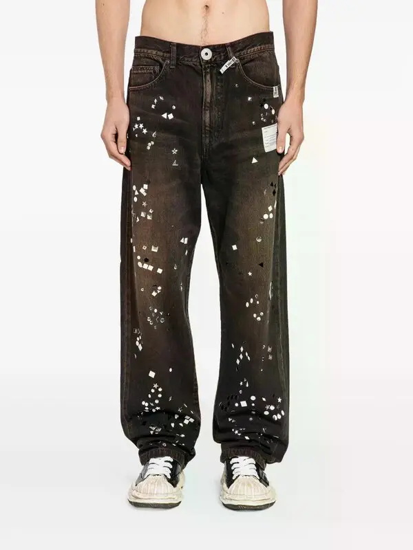 Mihara Yasuhiro Crystal-embellished Jeans