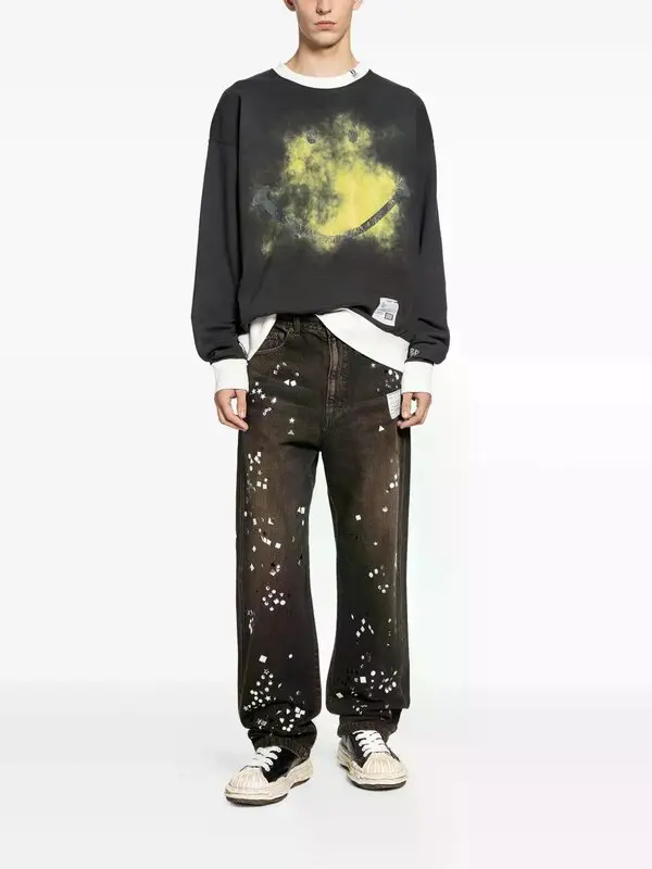Mihara Yasuhiro Crystal-embellished Jeans