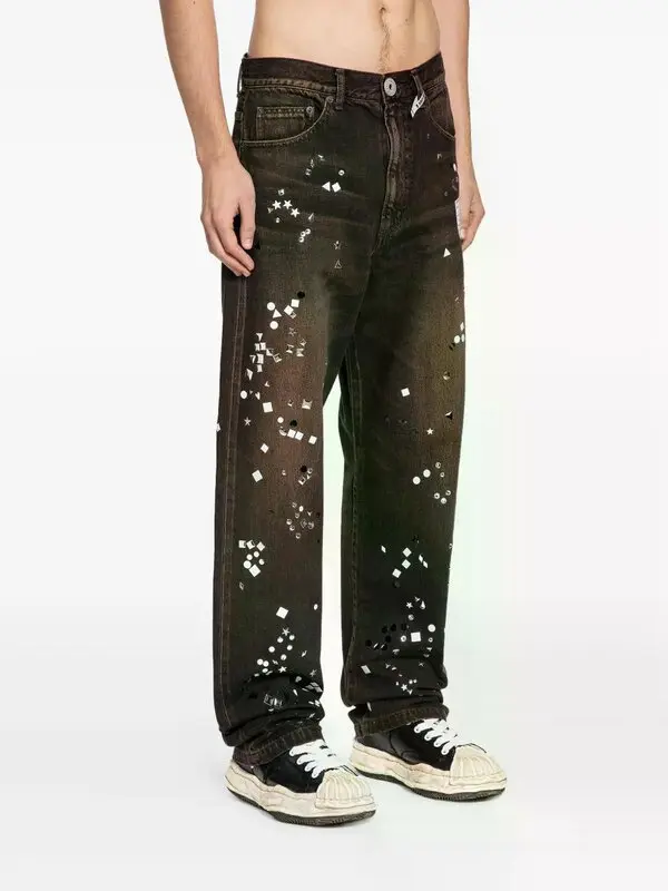 Mihara Yasuhiro Crystal-embellished Jeans