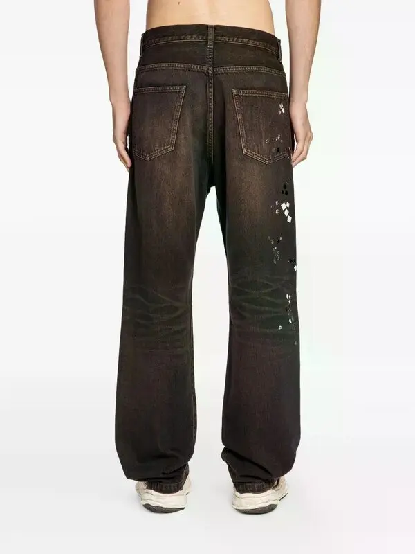 Mihara Yasuhiro Crystal-embellished Jeans