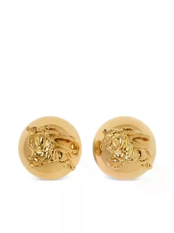 Burberry Equestrian Knight Sphere Stud Earrings - Gold