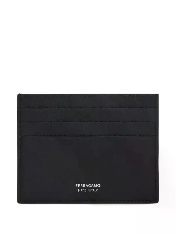 FERRAGAMO Gancini-patterned Card Holder - Black