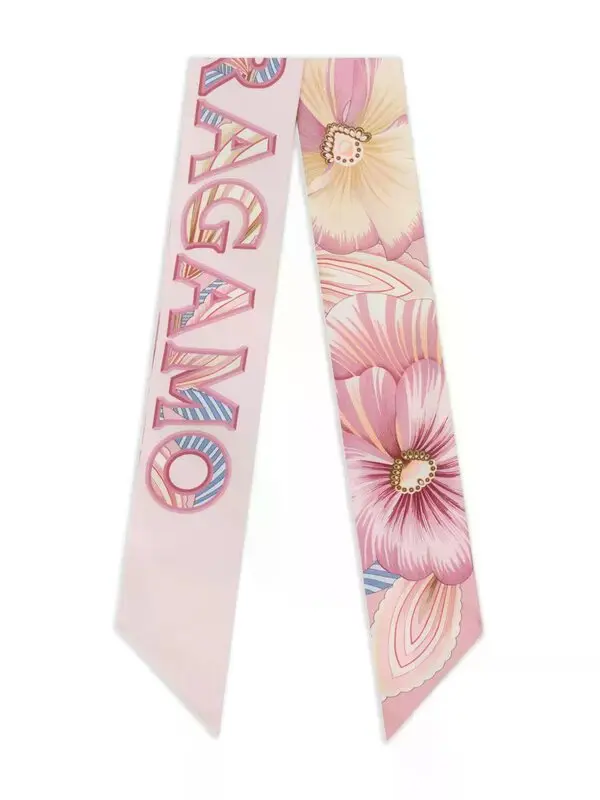 FERRAGAMO Brezza-print Silk Scarf - Pink