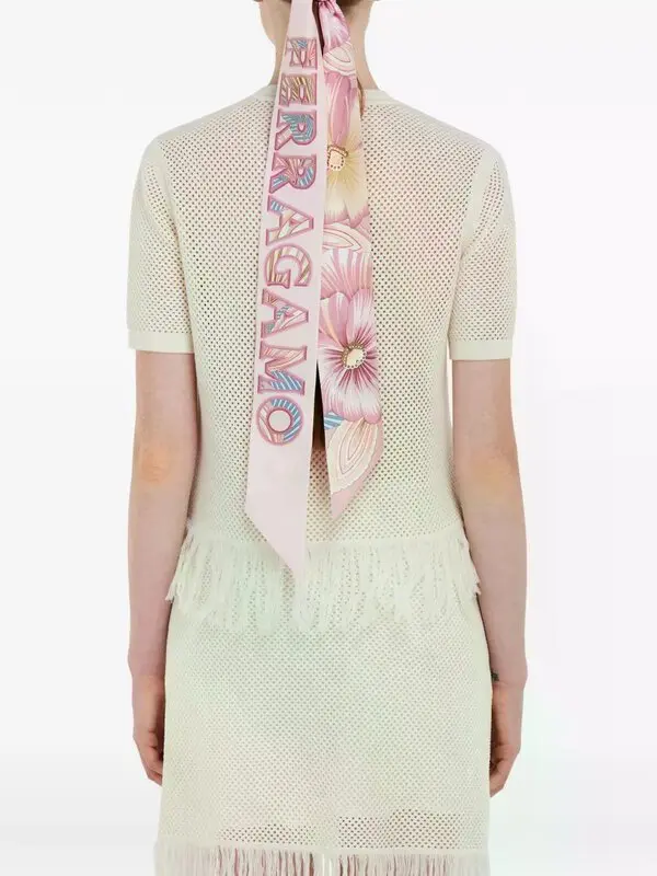 FERRAGAMO Brezza-print Silk Scarf - Pink