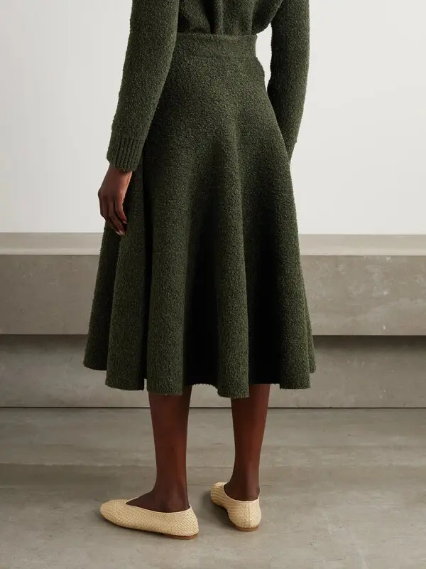Bottega Veneta Wool-blend Bouclé Midi Skirt
