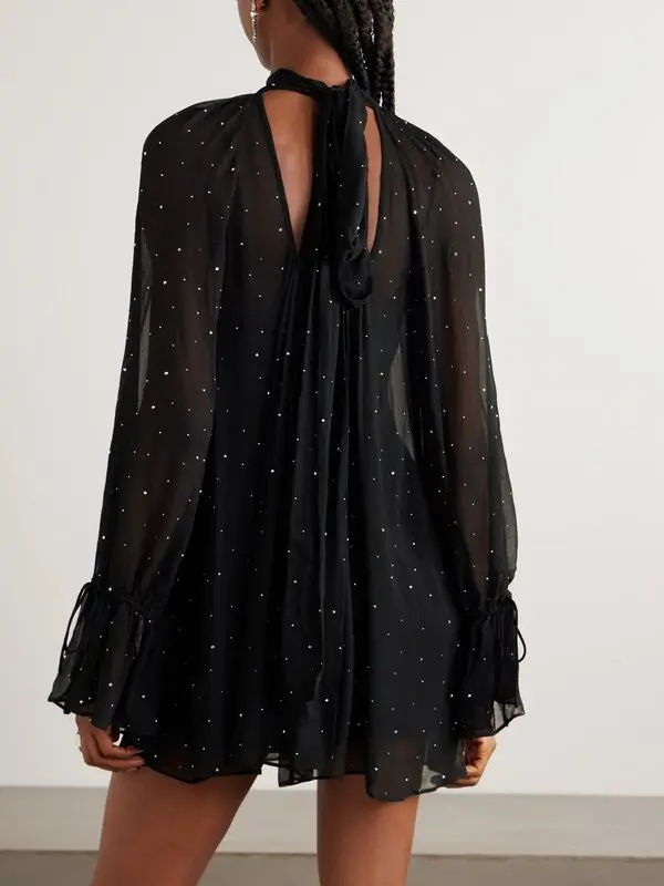 Staud Roux Crystal-embellished Mini Dress