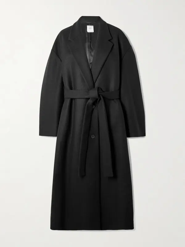 Calvin Klein Beatrice Belted Wool And Cashmere-blend Coat