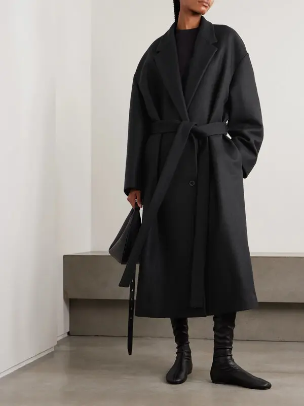 Calvin Klein Beatrice Belted Wool And Cashmere-blend Coat
