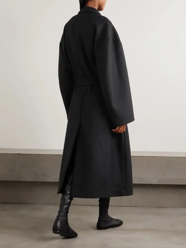 Calvin Klein Beatrice Belted Wool And Cashmere-blend Coat