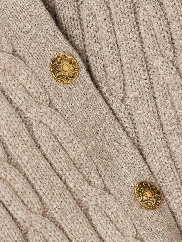Loro Piana Cable-knit Cashmere-blend Cardigan