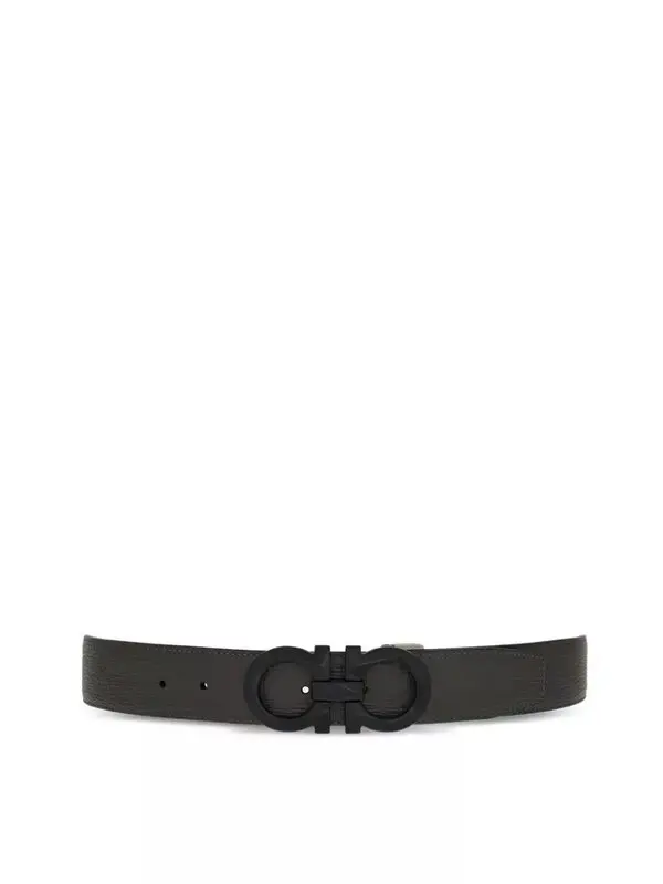 FERRAGAMO Reversible Gancini Belt - Black