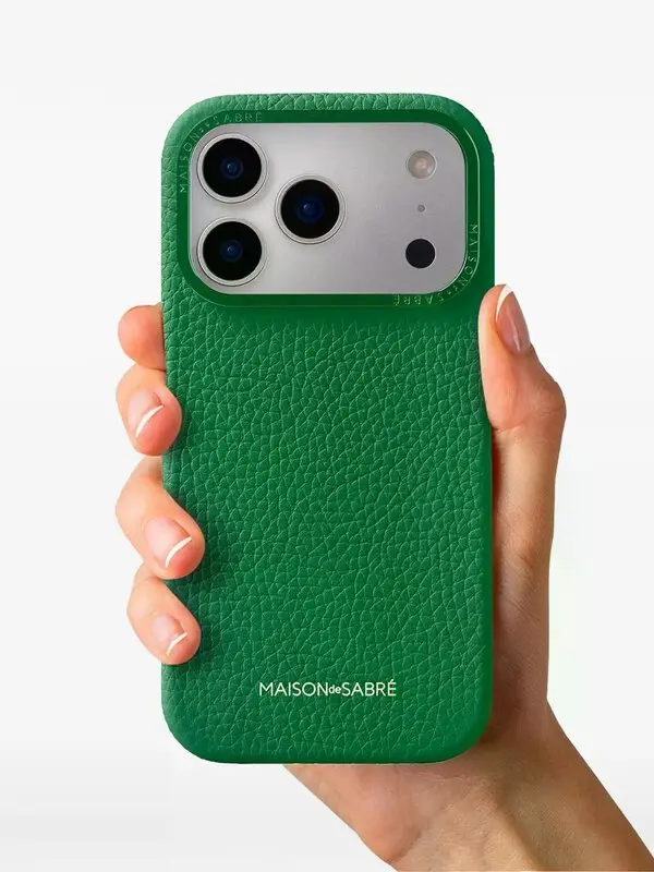 MAISON DE SABRE Leather Iphone 17 Pro Case - Green