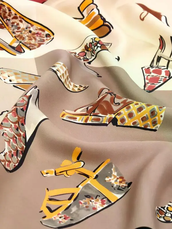 FERRAGAMO Genio-print Silk Scarf