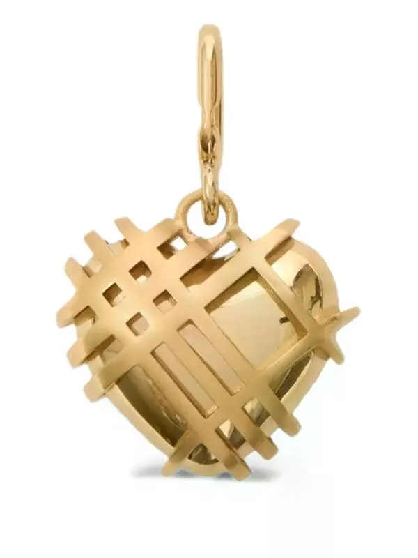 Burberry Check-heart Charm - Gold