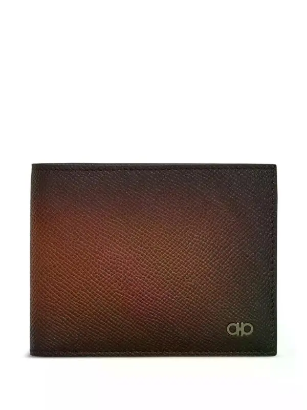 FERRAGAMO Two-tone Gancini Wallet - Brown