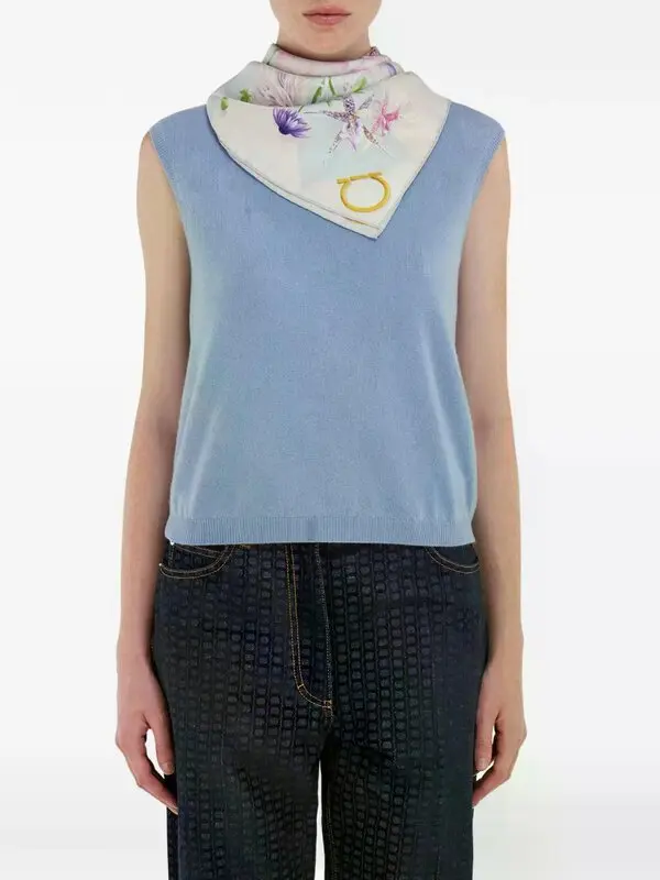 FERRAGAMO Gaia-print Silk Scarf