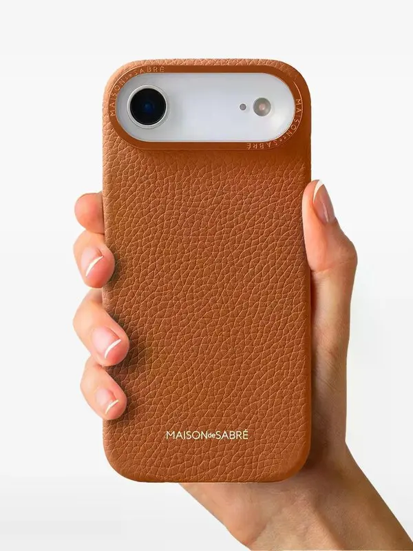 MAISON DE SABRE Leather Iphone 17 Air Case - Brown