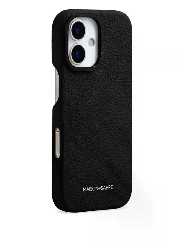MAISON DE SABRE Leather Iphone 17 Case - Black