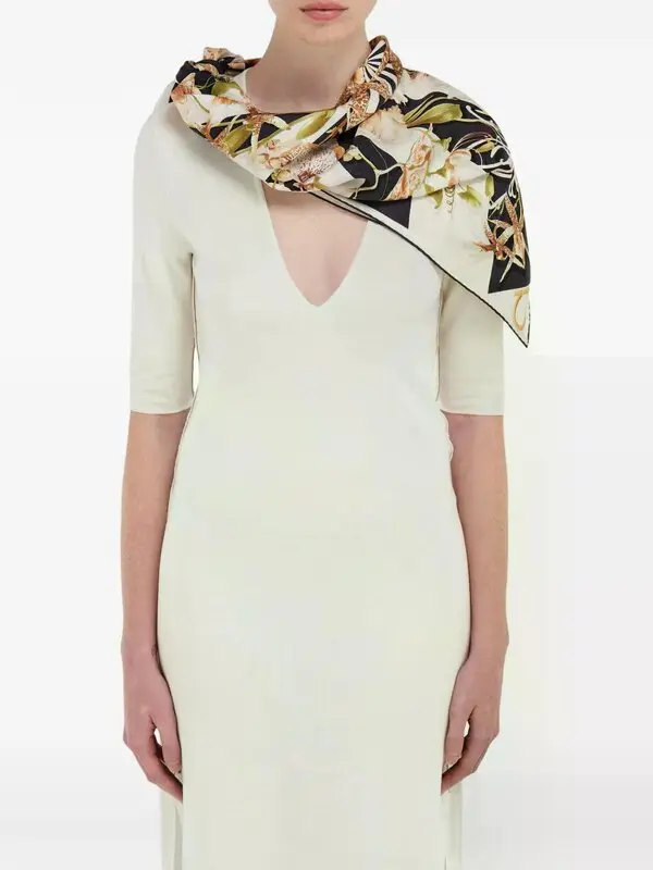 FERRAGAMO Gaia-print Silk Scarf