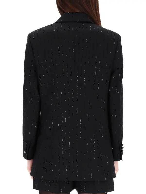 Max Mara Rhinestone-embellished Double-breasted Jacket