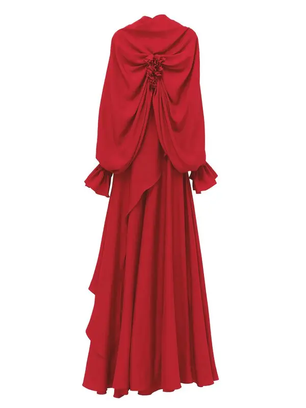 Alexander McQueen Draped Long Evening Dress