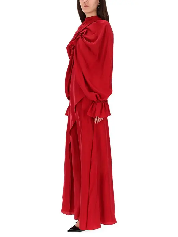 Alexander McQueen Draped Long Evening Dress