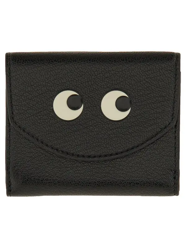 ANYA HINDMARCH Trifold Mini "eyes" Wallet - Black
