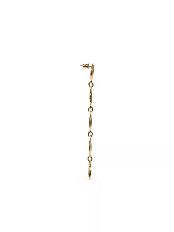 Chloé Hammered-texture Letters Earrings