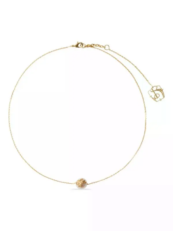Burberry Logo-detail Sphere-charm Necklace - Gold