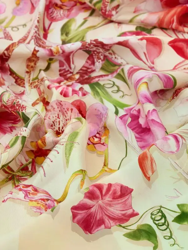 FERRAGAMO Gaia Floral-print Silk Scarf