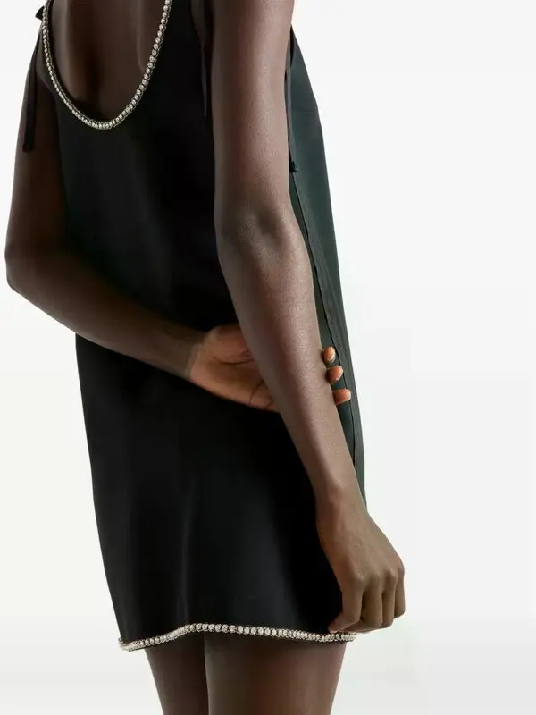 Prada Beaded Tie-strap Mini Dress