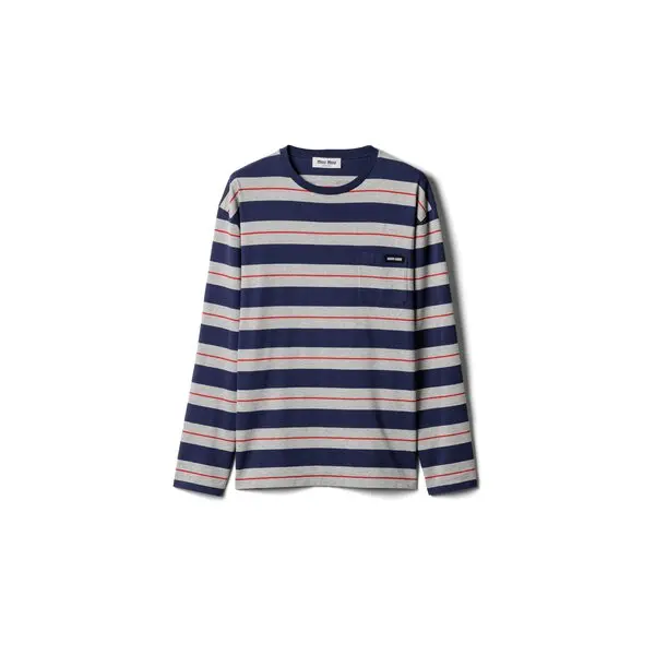 Miu Miu Striped Long Sleeve T-shirt