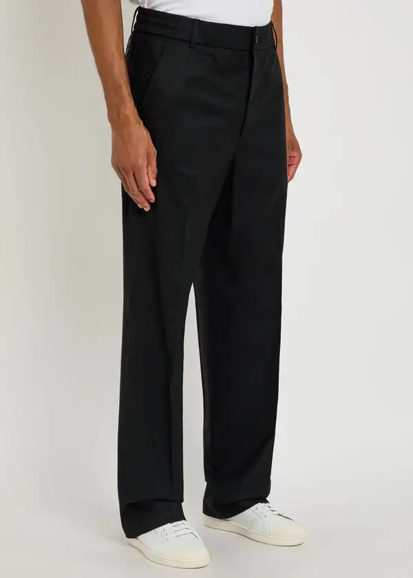 Moncler Wide-leg Wool Trousers