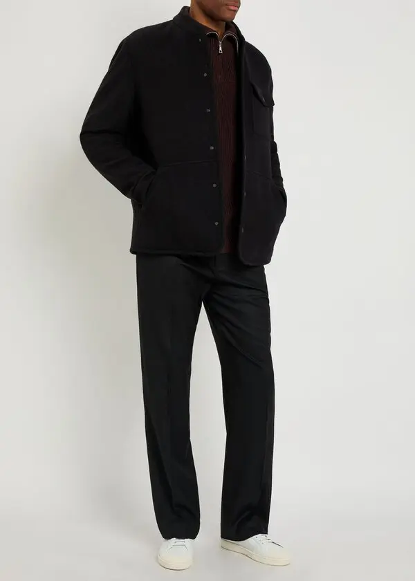 Moncler Wide-leg Wool Trousers