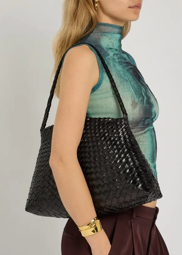Dragon Diffusion Santa Maria Woven Leather Shoulder Bag