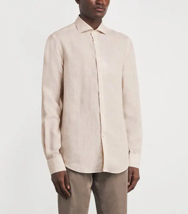Paul & Shark Linen Stripe Shirt - Beige