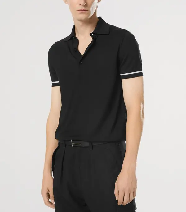 TOM FORD Cashmere-silk Polo Shirt - Black