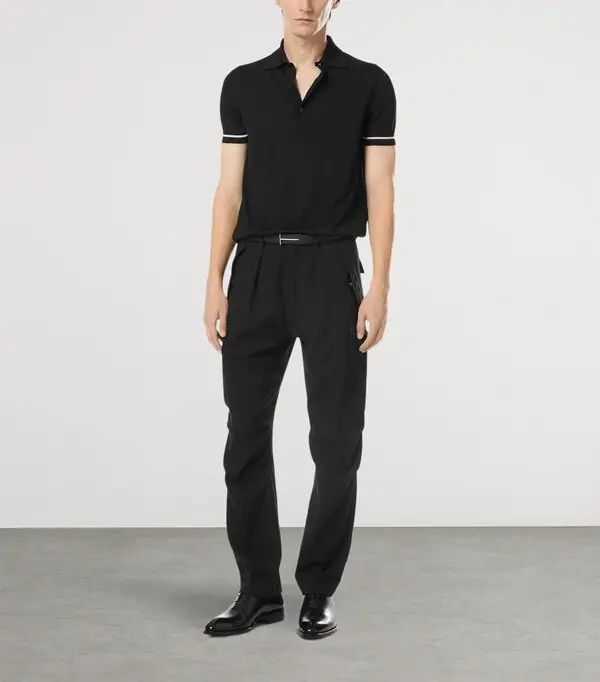 TOM FORD Cashmere-silk Polo Shirt - Black