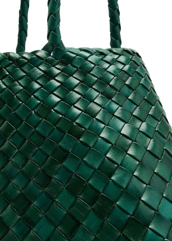 Dragon Diffusion Santa Croce Big Woven Leather Tote Bag