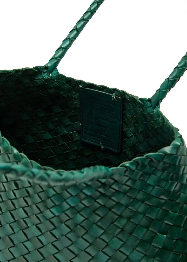 Dragon Diffusion Santa Croce Big Woven Leather Tote Bag