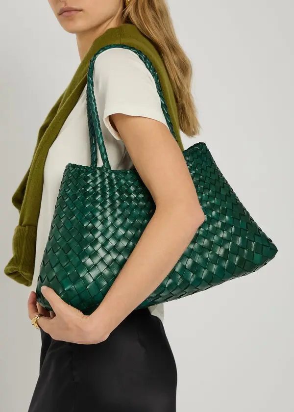 Dragon Diffusion Santa Croce Big Woven Leather Tote Bag