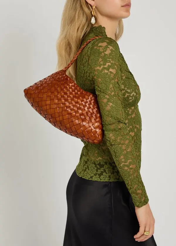 Dragon Diffusion Rosanna Woven Leather Shoulder Bag