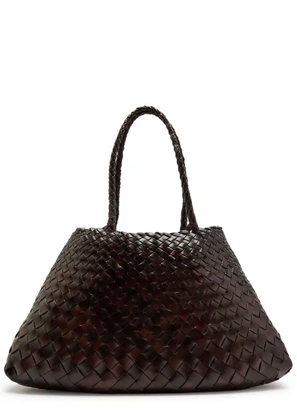 Dragon Diffusion Santa Croce Big Woven Leather Tote Bag