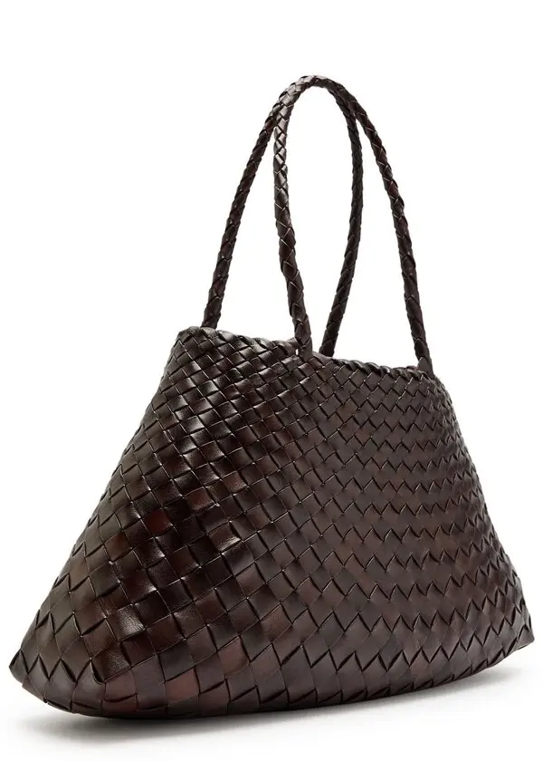 Dragon Diffusion Santa Croce Big Woven Leather Tote Bag