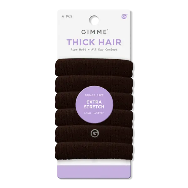 GIMME BEAUTY Extra Stretch Hair Bands - Dark Brown