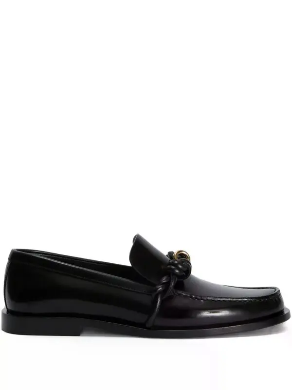 JIL SANDER Tangle Knotted Loafers - Black