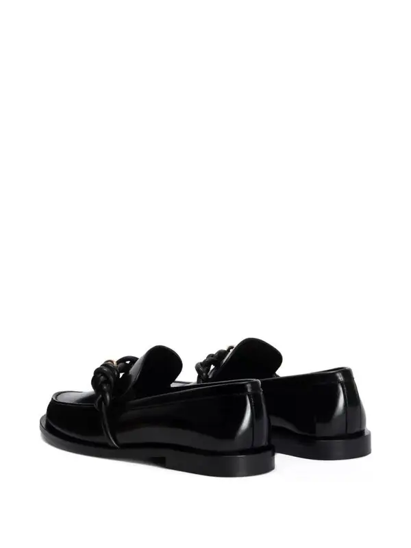 JIL SANDER Tangle Knotted Loafers - Black