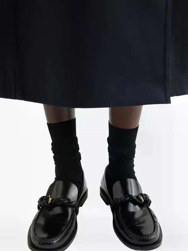 JIL SANDER Tangle Knotted Loafers - Black