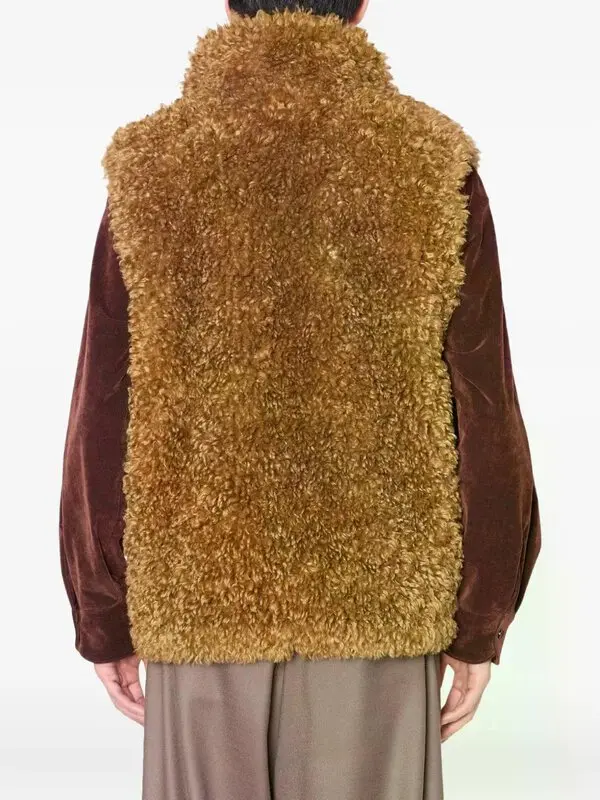 Kolor Dragon-embroidered Shearling Gilet