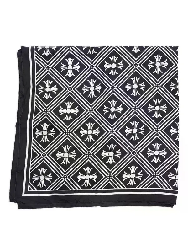 Chrome Hearts Patterned Silk Scarf